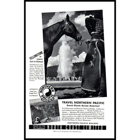 Northern Pacific Railroad | Art | 94 Northern Pacific Railway Vintage ...